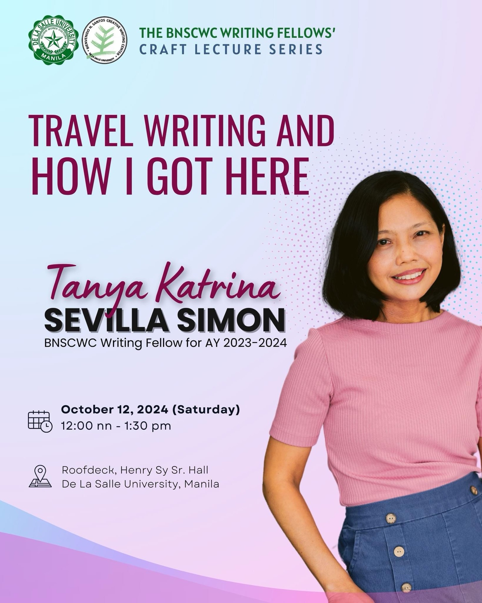 Closing Remarks sa Lektura ni Tanya Simon na “Travel Writing and How I ...
